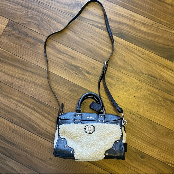 Coach | Bags | Coach Rhyder Shearling Satchel Bag X8x5 | Poshmark